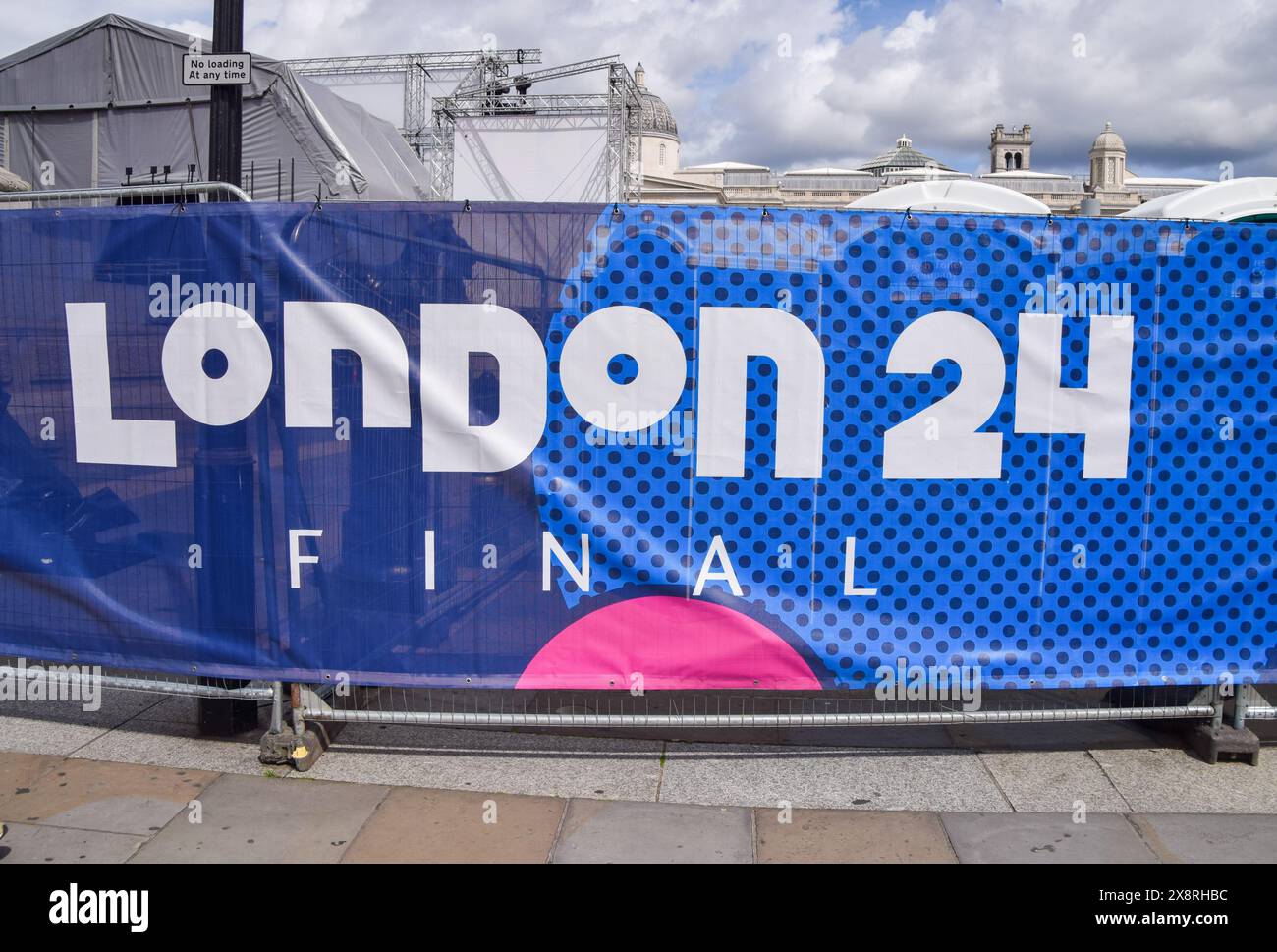 London, UK. 27th May 2024. Banners for the Champions Festival at ...