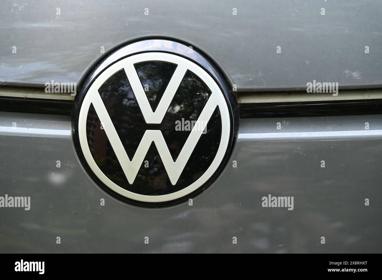 Cologne, Germany. 20th May, 2024. VW Volkswagen logo, lettering on a ...