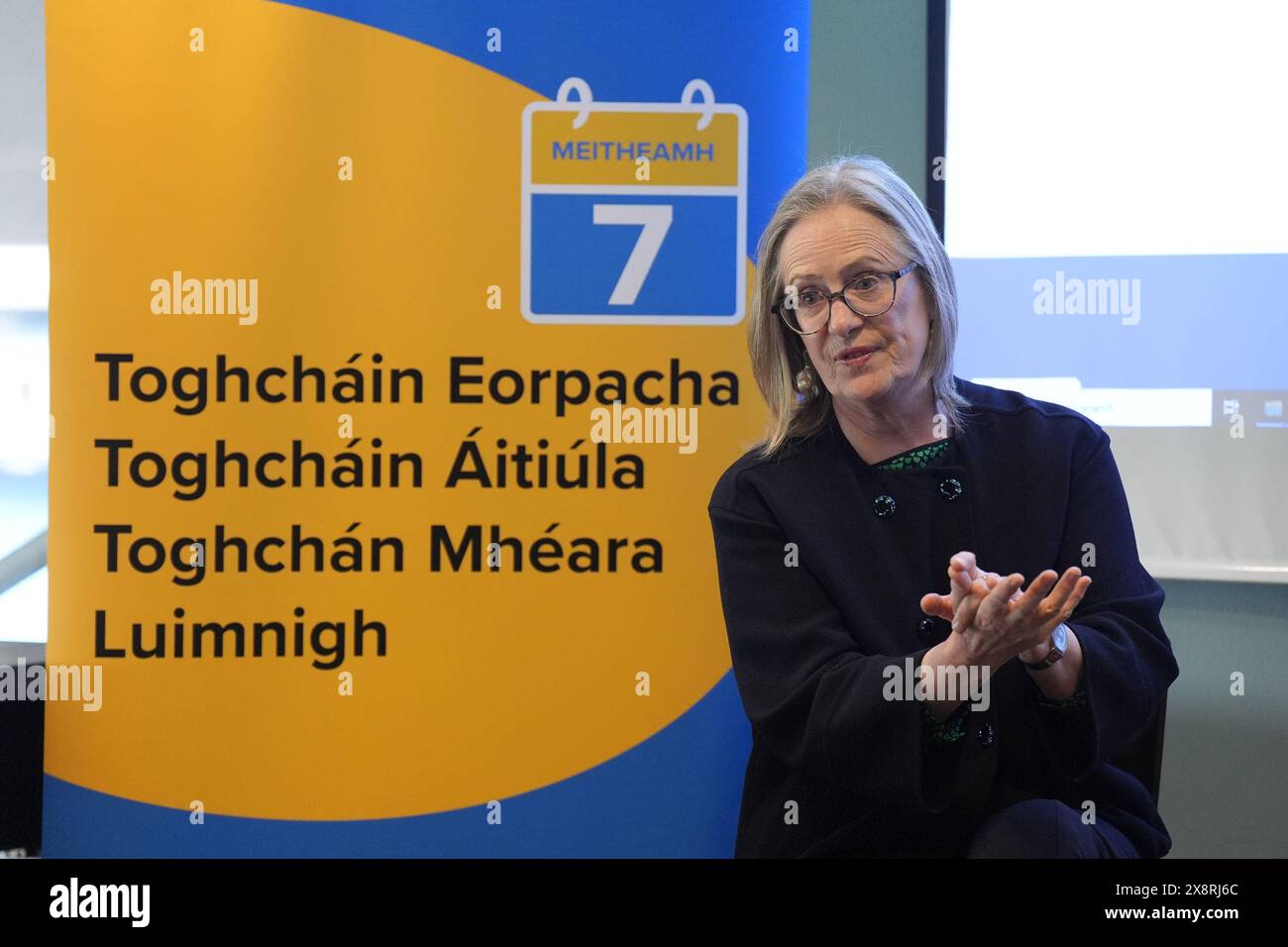 Judge Marie Baker chairperson of the electoral commission speaking to ...