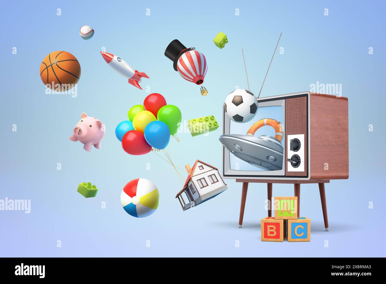 Retro rocket tv hi-res stock photography and images - Alamy