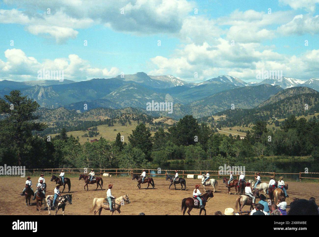 Youth camp at a ranch in Colorado, U.S.A., approx. 1987 Stock Photo - Alamy