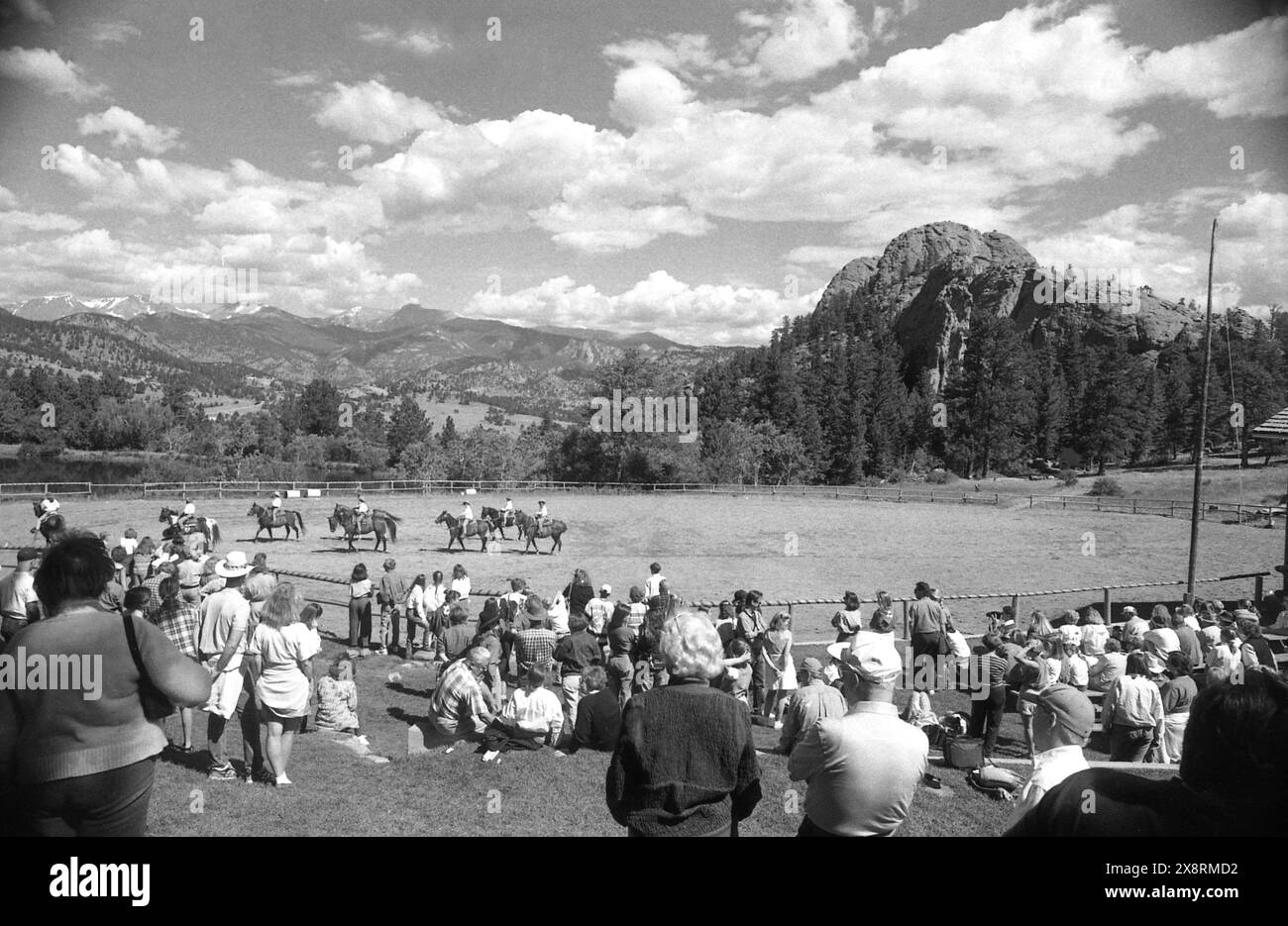 Youth camp at ranch in Colorado, U.S.A., approx. 1987 Stock Photo - Alamy