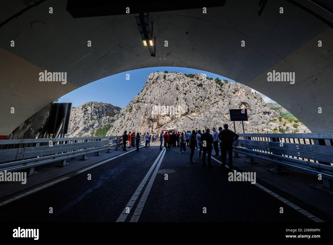 Split, Croatia. 27th May, 2024. The new road bridge over the Cetina ...