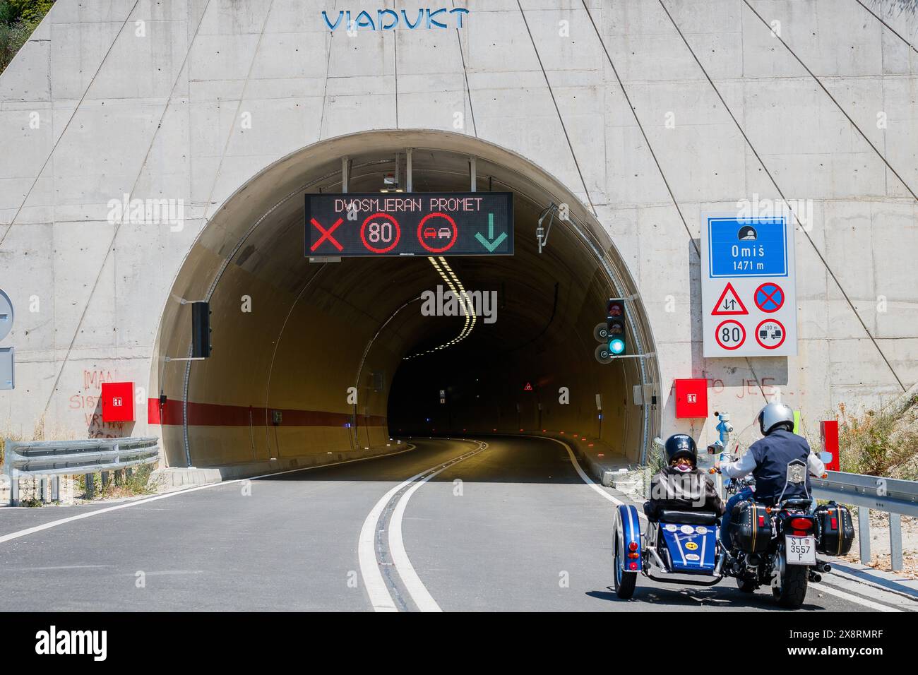 Split, Croatia. 27th May, 2024. The new road bridge over the Cetina ...