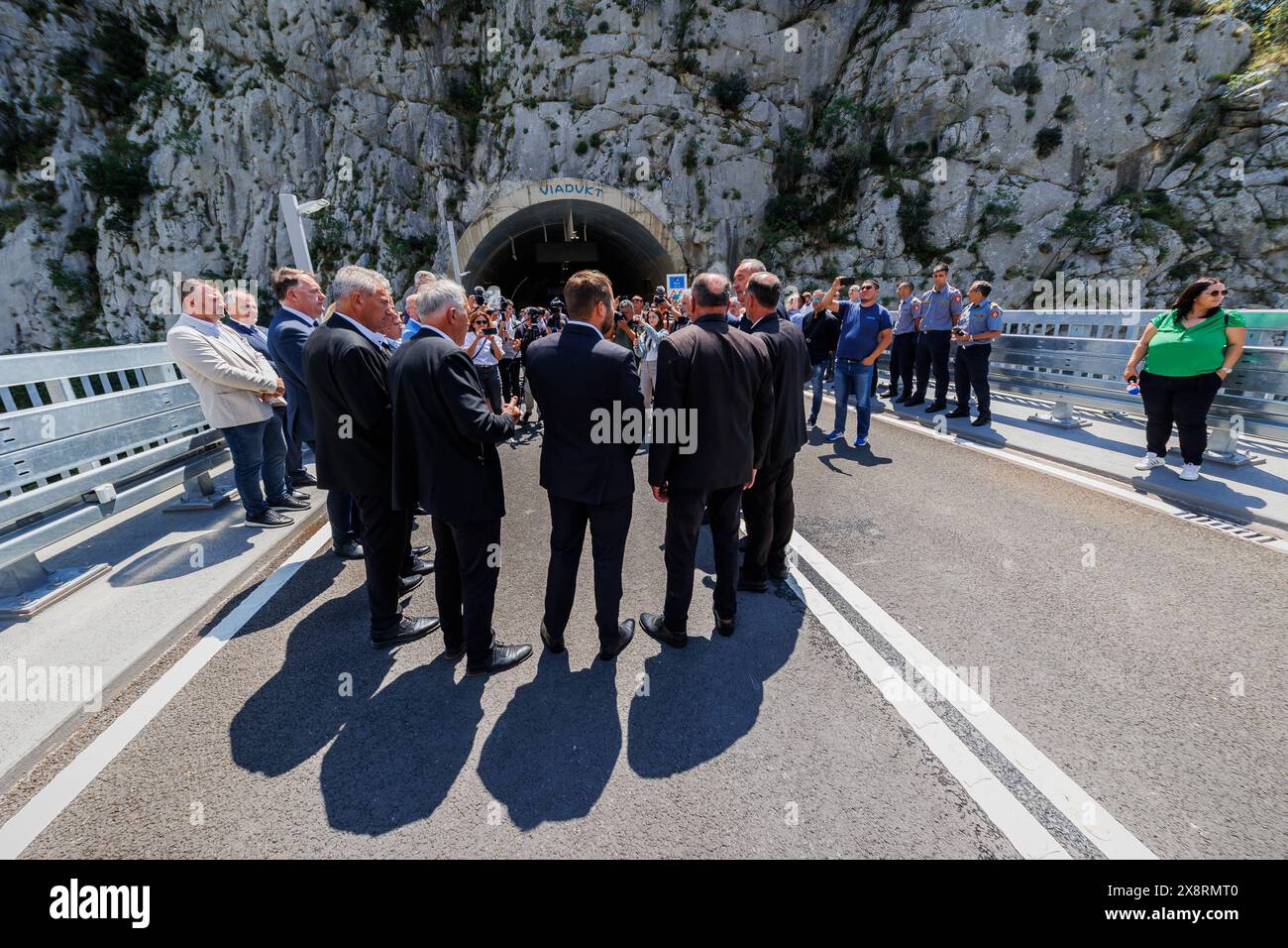 Split, Croatia. 27th May, 2024. The new road bridge over the Cetina ...