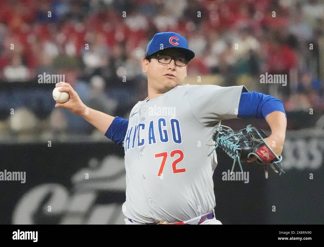 St. Louis, United States. 26th May, 2024. Chicago Cubs starting pitcher ...