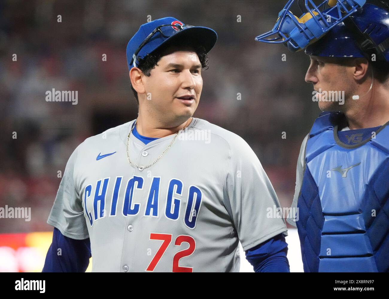 St. Louis, United States. 26th May, 2024. Chicago Cubs starting pitcher ...