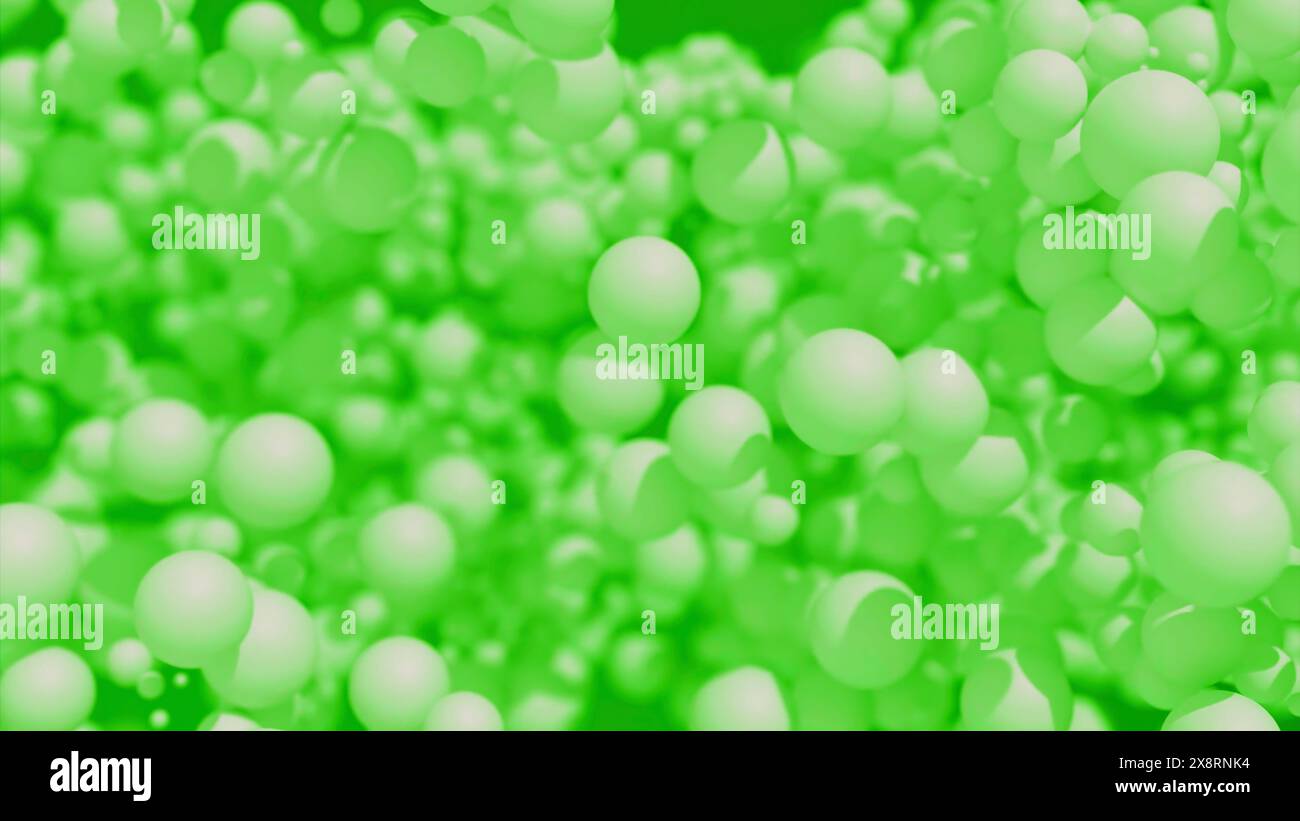 Colorful floating balls animation. Design. 3D soft small spheres moving ...