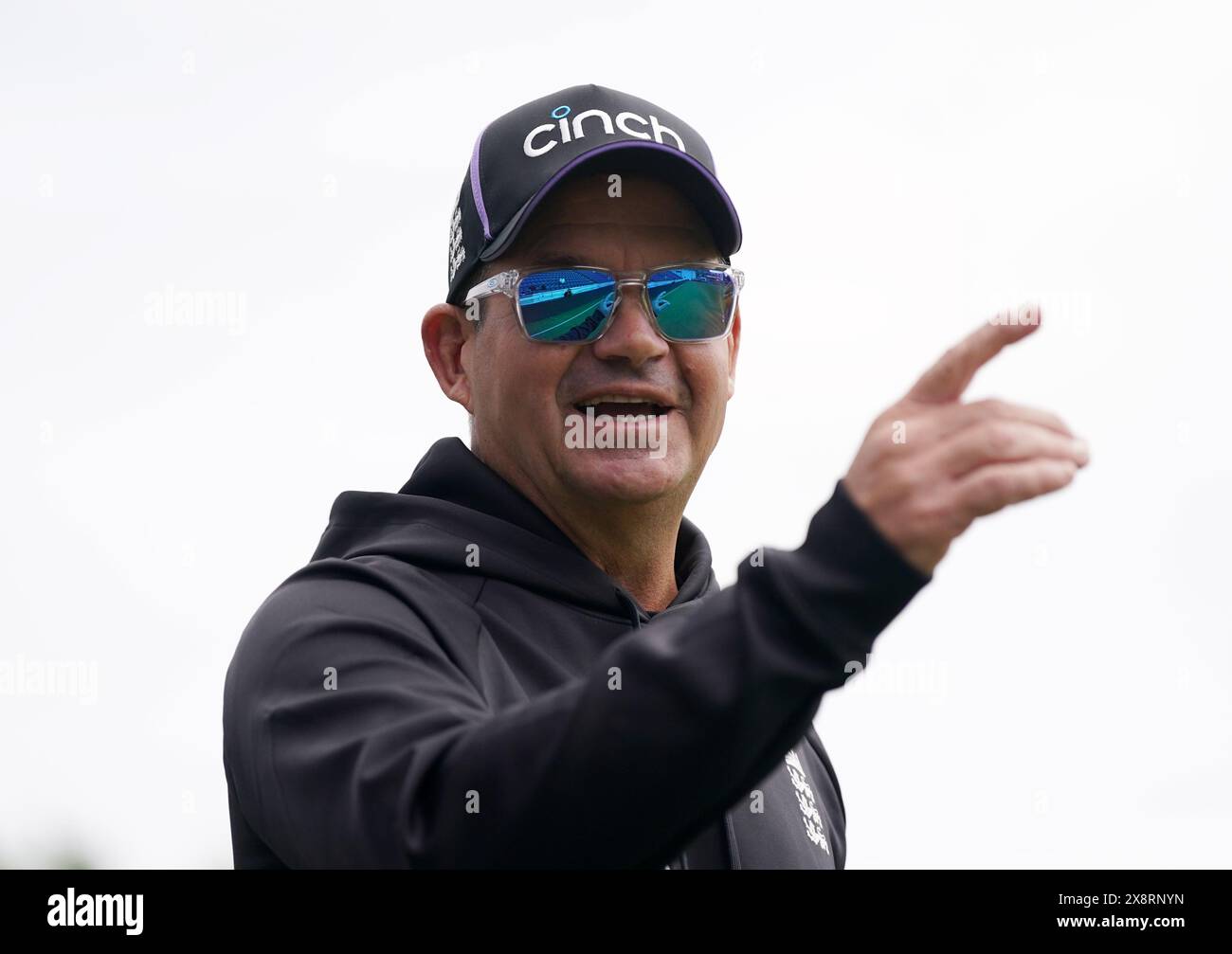 England men's white-ball cricket coach Matthew Mott during a nets ...