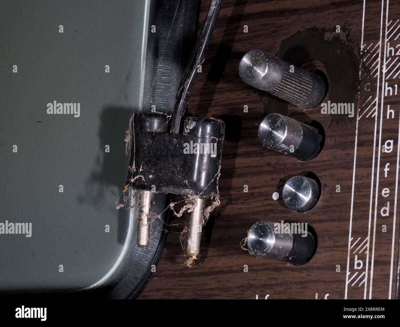 A detail of an old cathode tube television set Stock Photo - Alamy