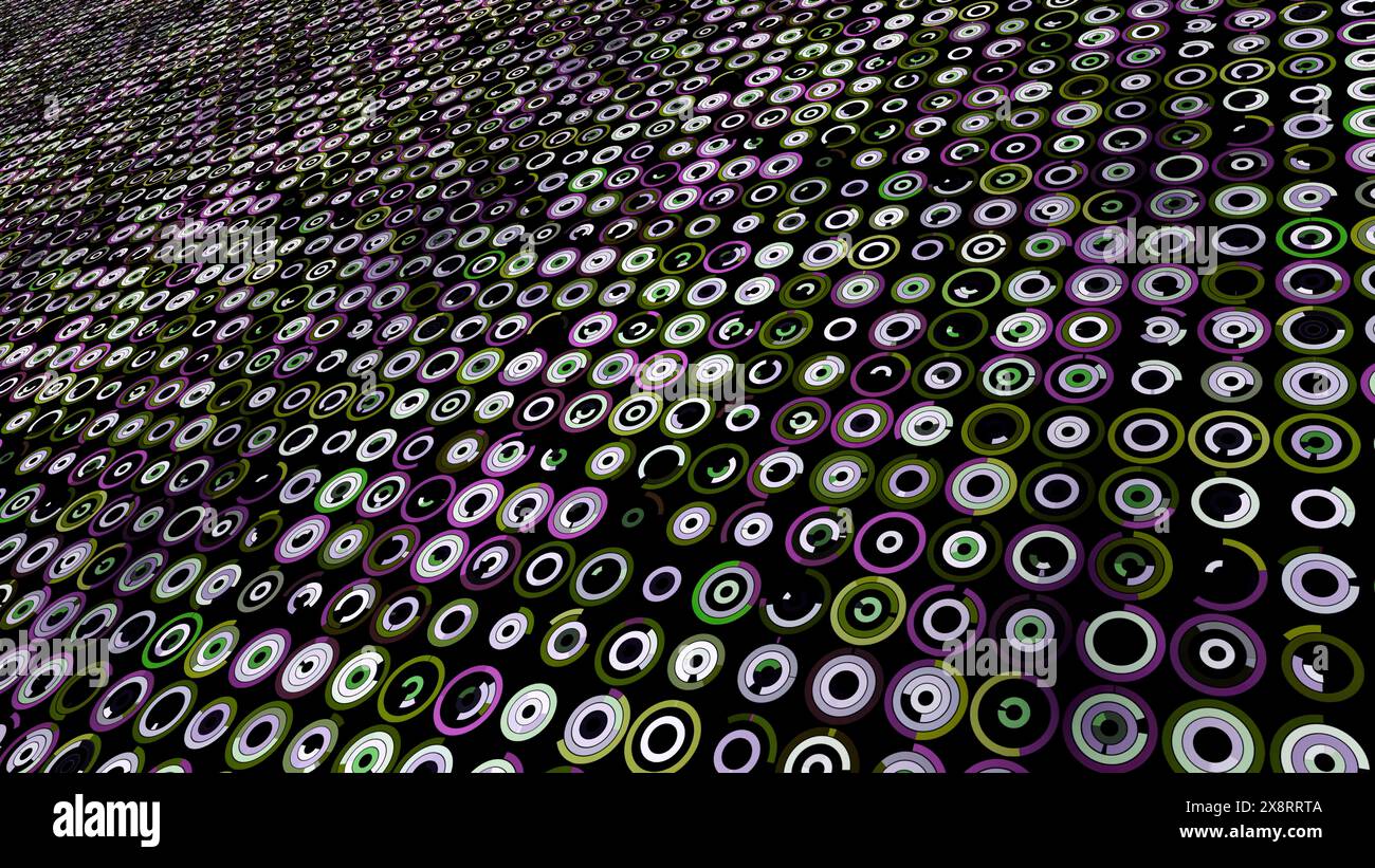 Glowing digital data circle lights blinking and spinning. Animation ...