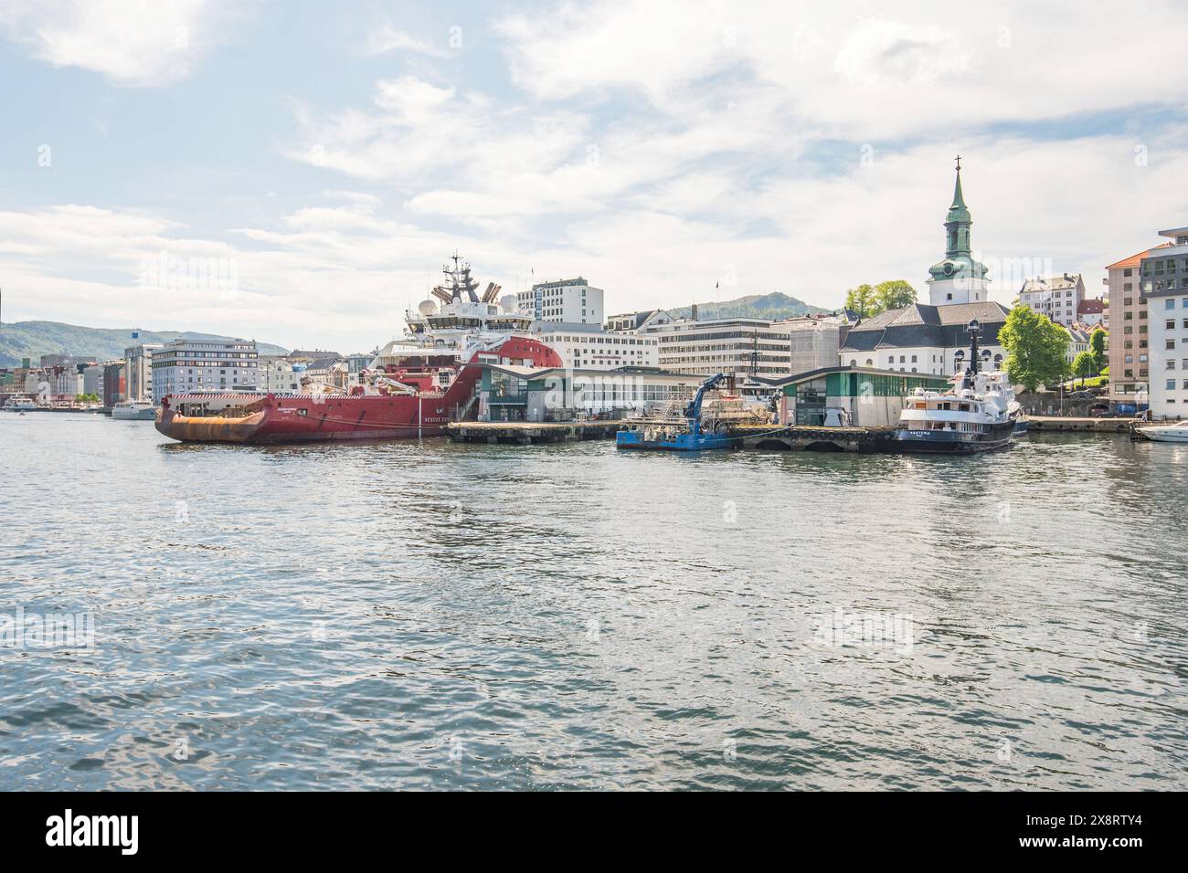 View from car ferry(that services the main fjord) of the charming ...