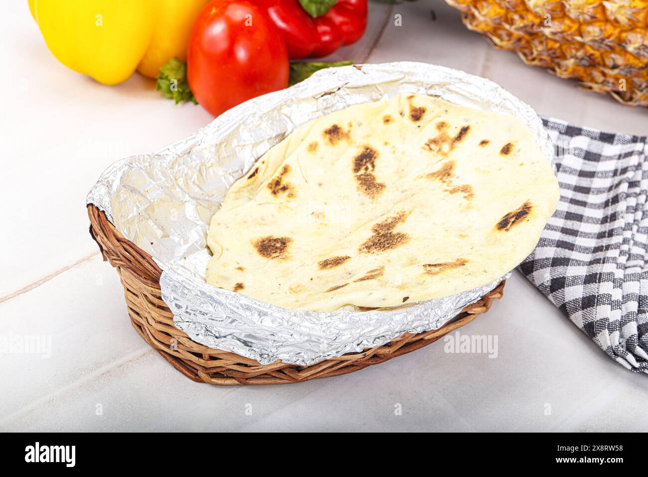 Indian traditional cuisine tandoori bread Paratha Stock Photo - Alamy