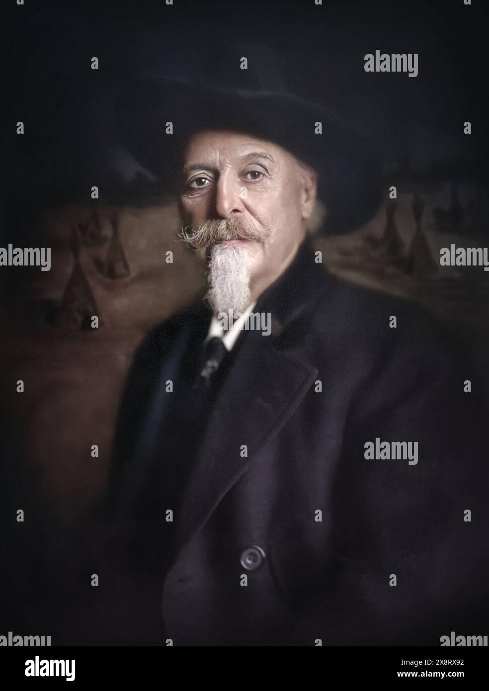 William Frederick Cody, 1846-1917, half-length portrait, facing left ...