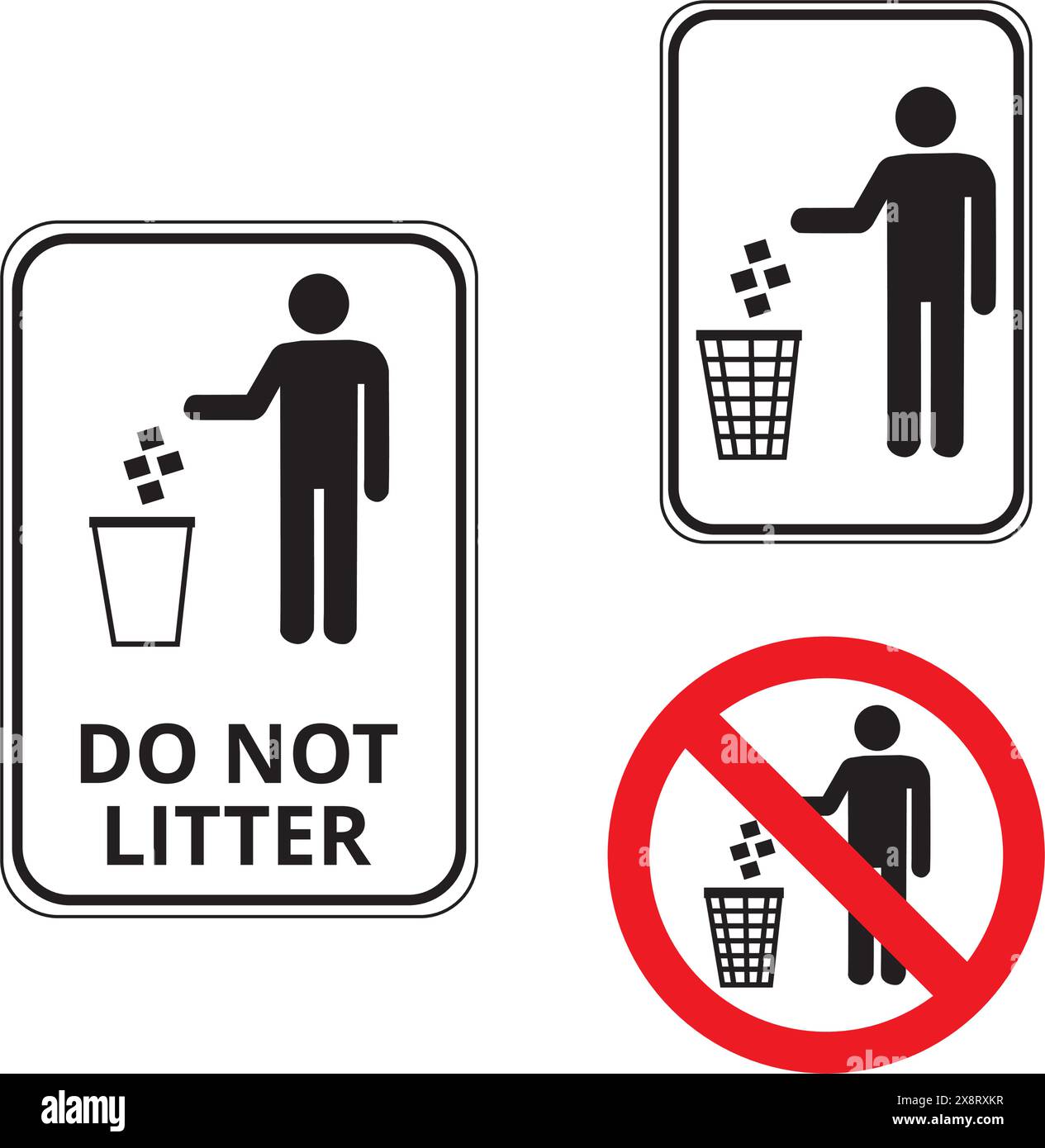 Do not litter banners on a white background Stock Vector Image & Art ...