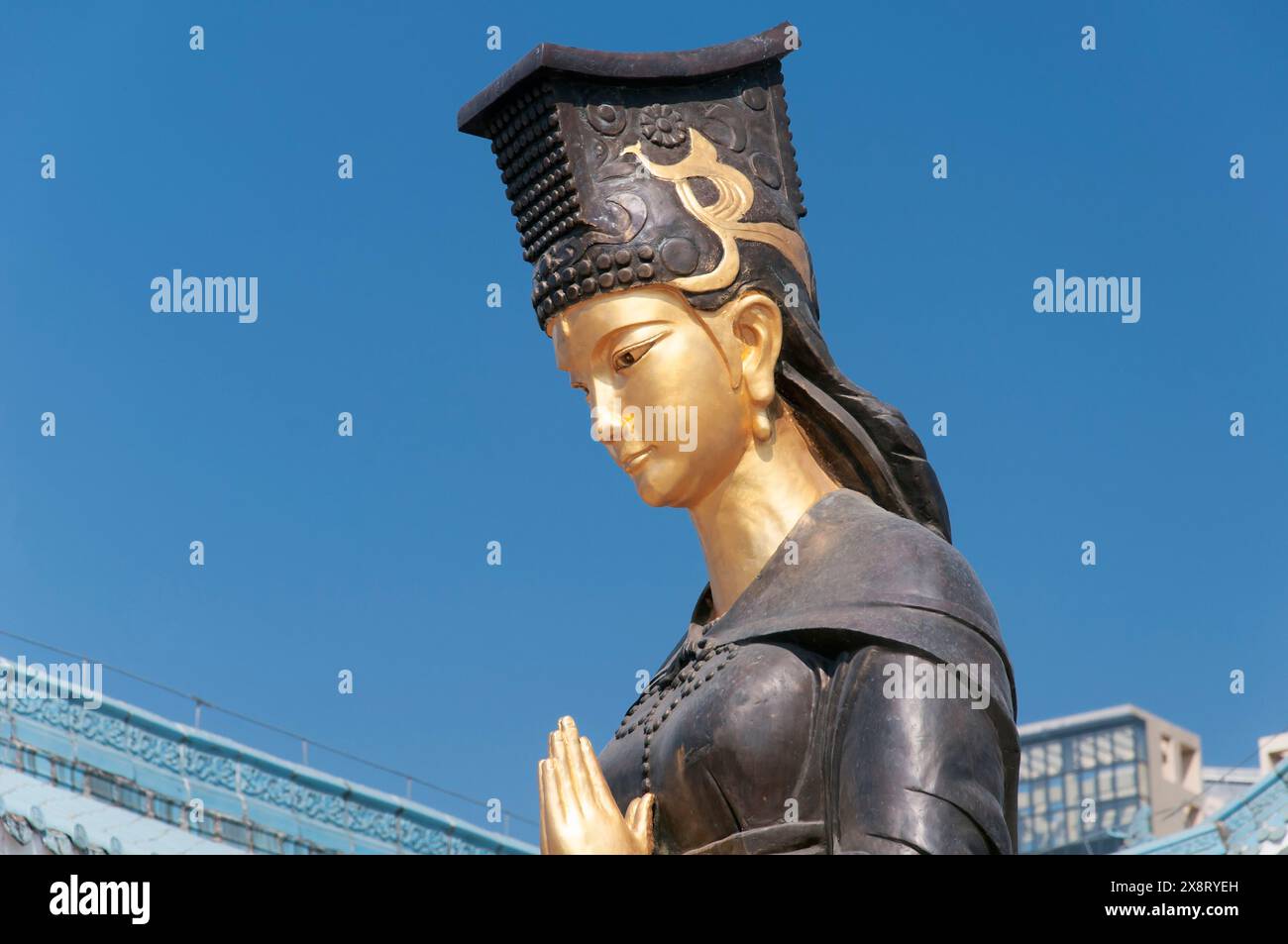 the goddess of the sea, Tian Hou, at the Chiwan Tian hou temple in ...