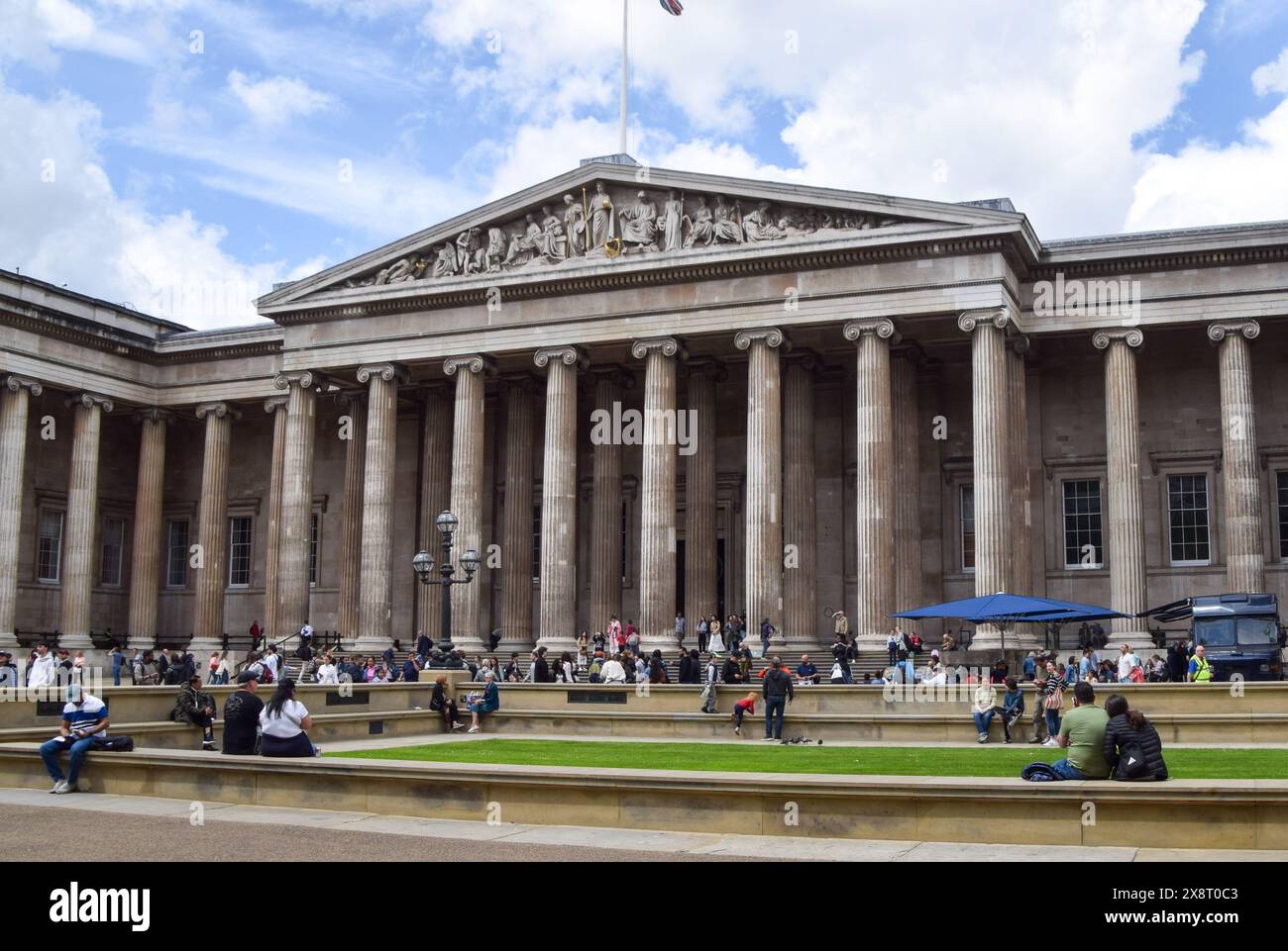 London, UK. 27th May 2024. Exterior view of the British Museum as ...