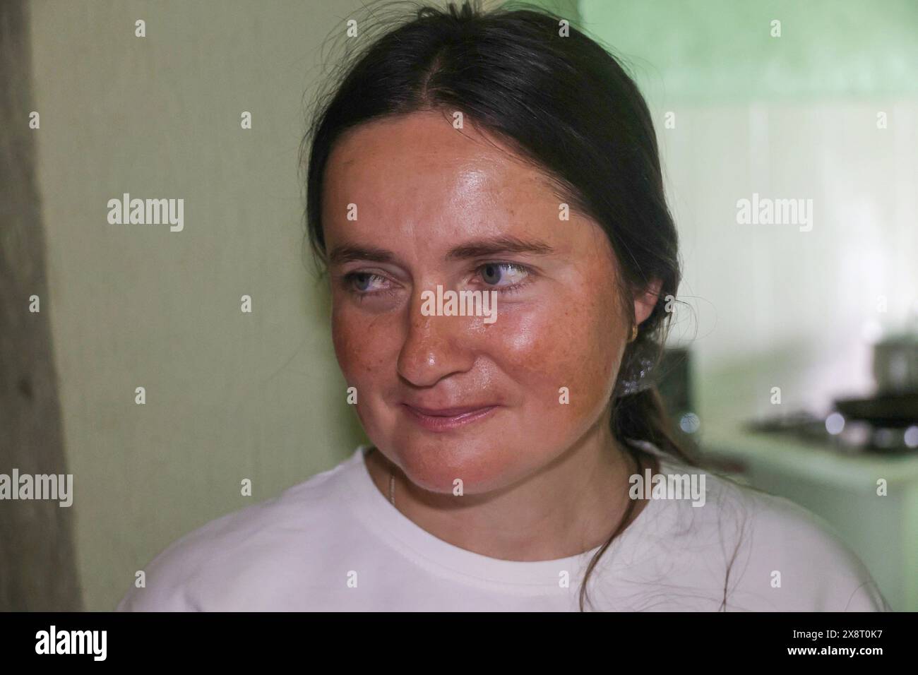 Non Exclusive: KHARKIV, UKRAINE - MAY 22, 2024 - Alla Maltseva speaks ...