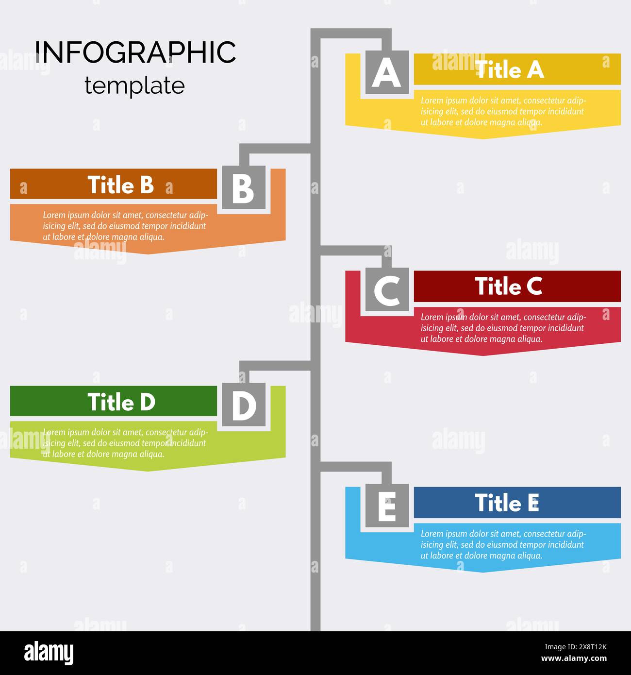 Five steps infographic design elements. Step by step infographic design ...
