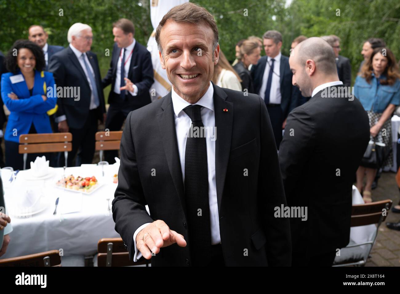 Moritzburg, Germany. 27th May, 2024. Emmanuel Macron, President of ...