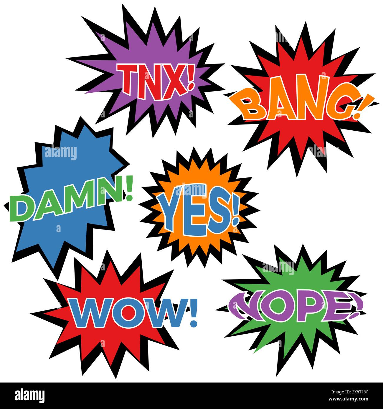 Set six colorful flat Stock Vector Images - Alamy