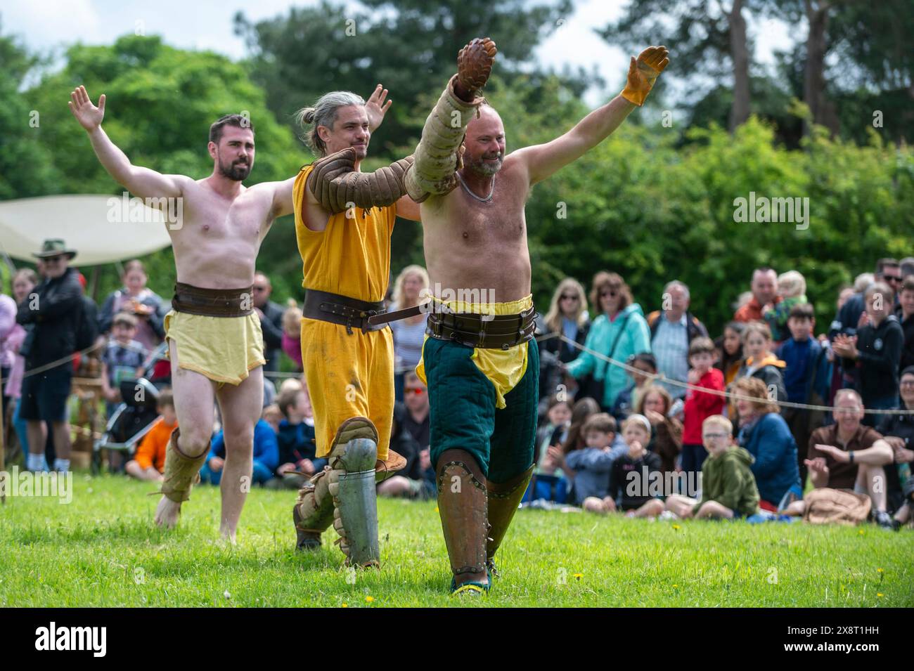 Chalfont, UK. 27 May 2024. Gladiators take part in Gladiator Games at ...