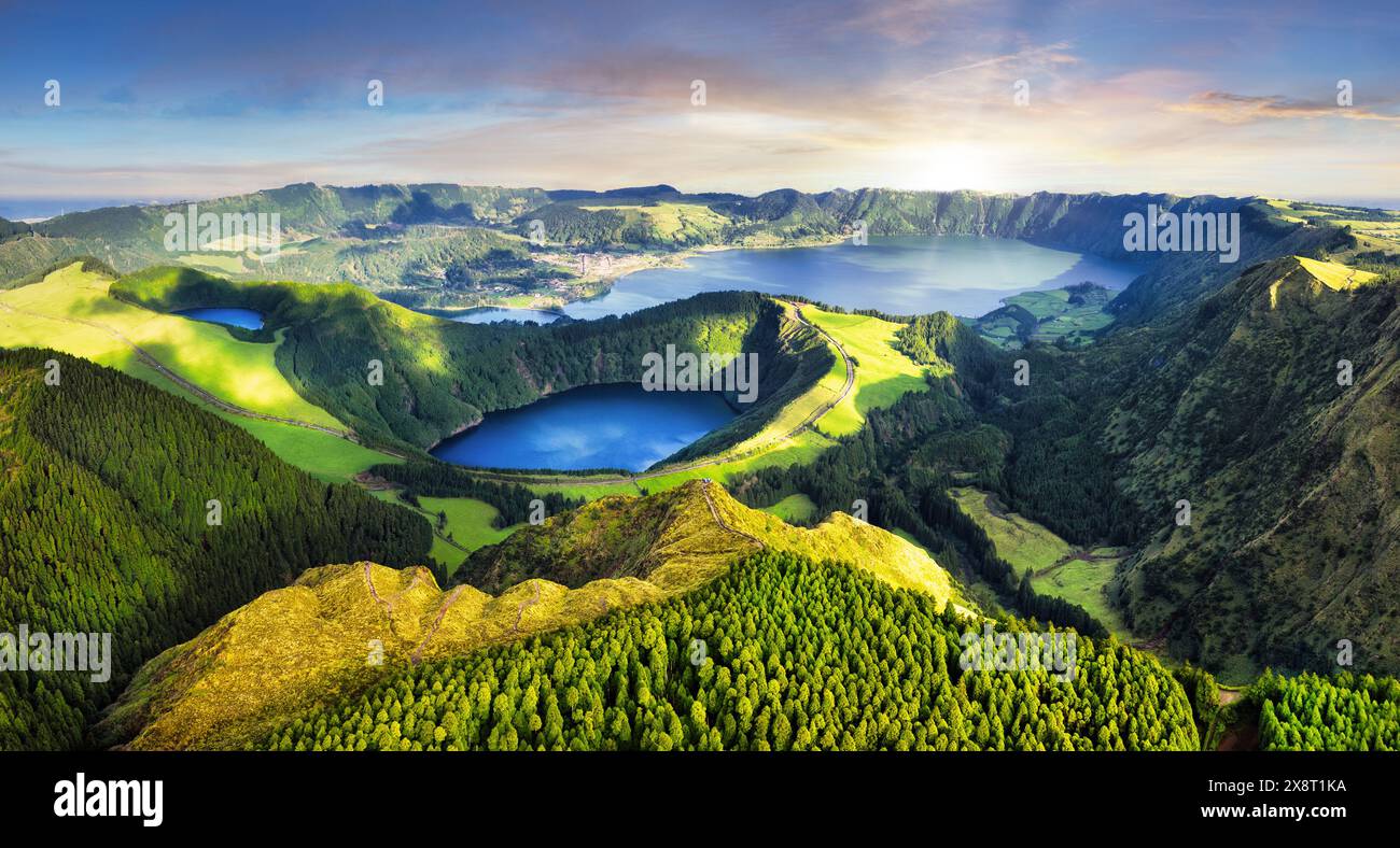 Aerial view sunset from sao hi-res stock photography and images - Alamy