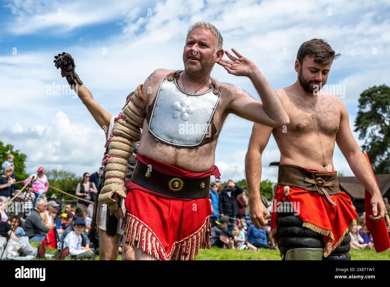 Chalfont, UK. 27 May 2024. Gladiators take part in Gladiator Games at ...