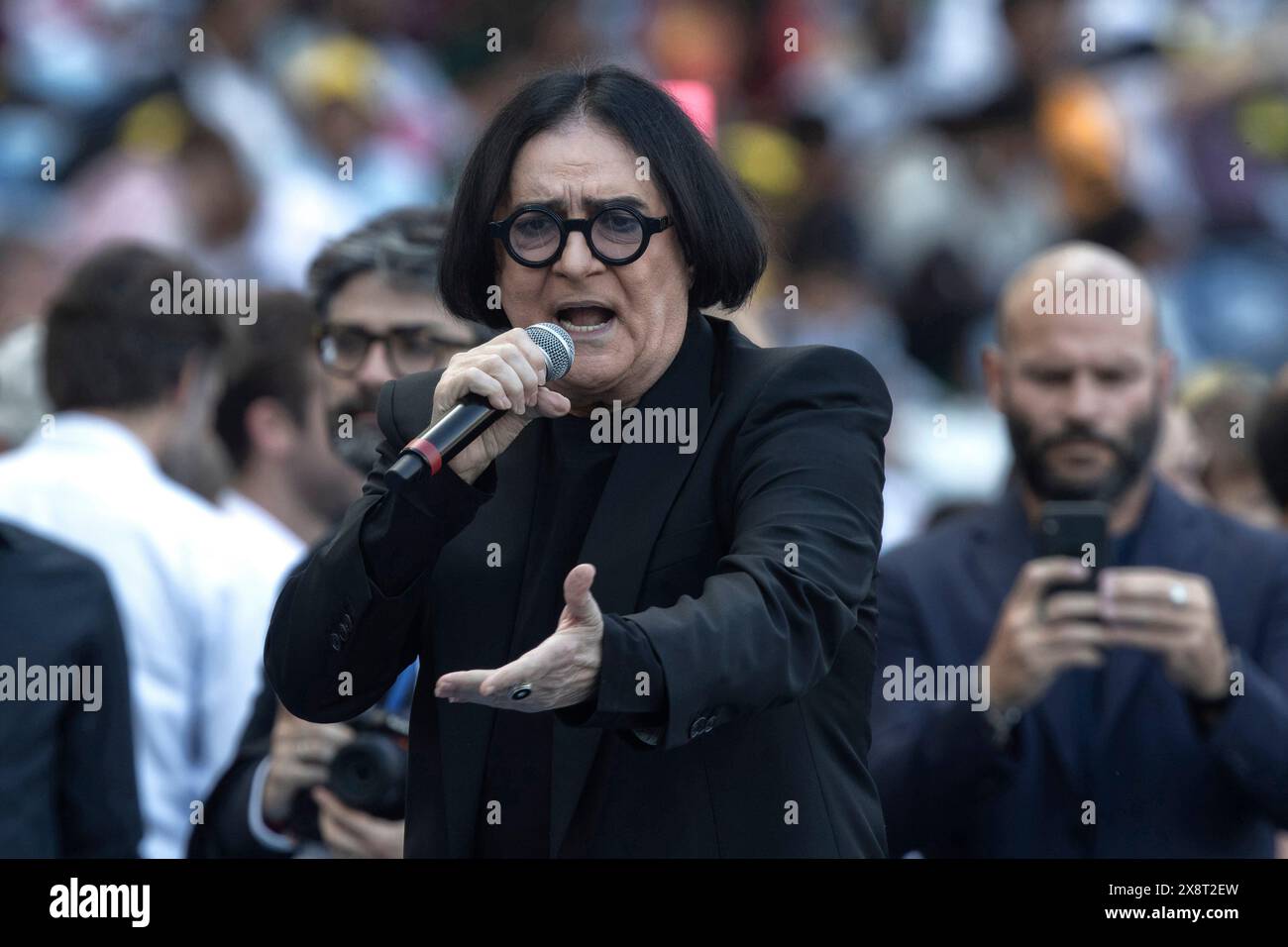 Vatican City, vatican, 25 May 2024. Italian singer Renato Zero performs ...