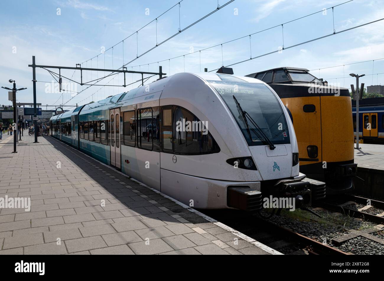 Groningen The Netherlands May 26th 2024 Arriva passenger train waiting ...