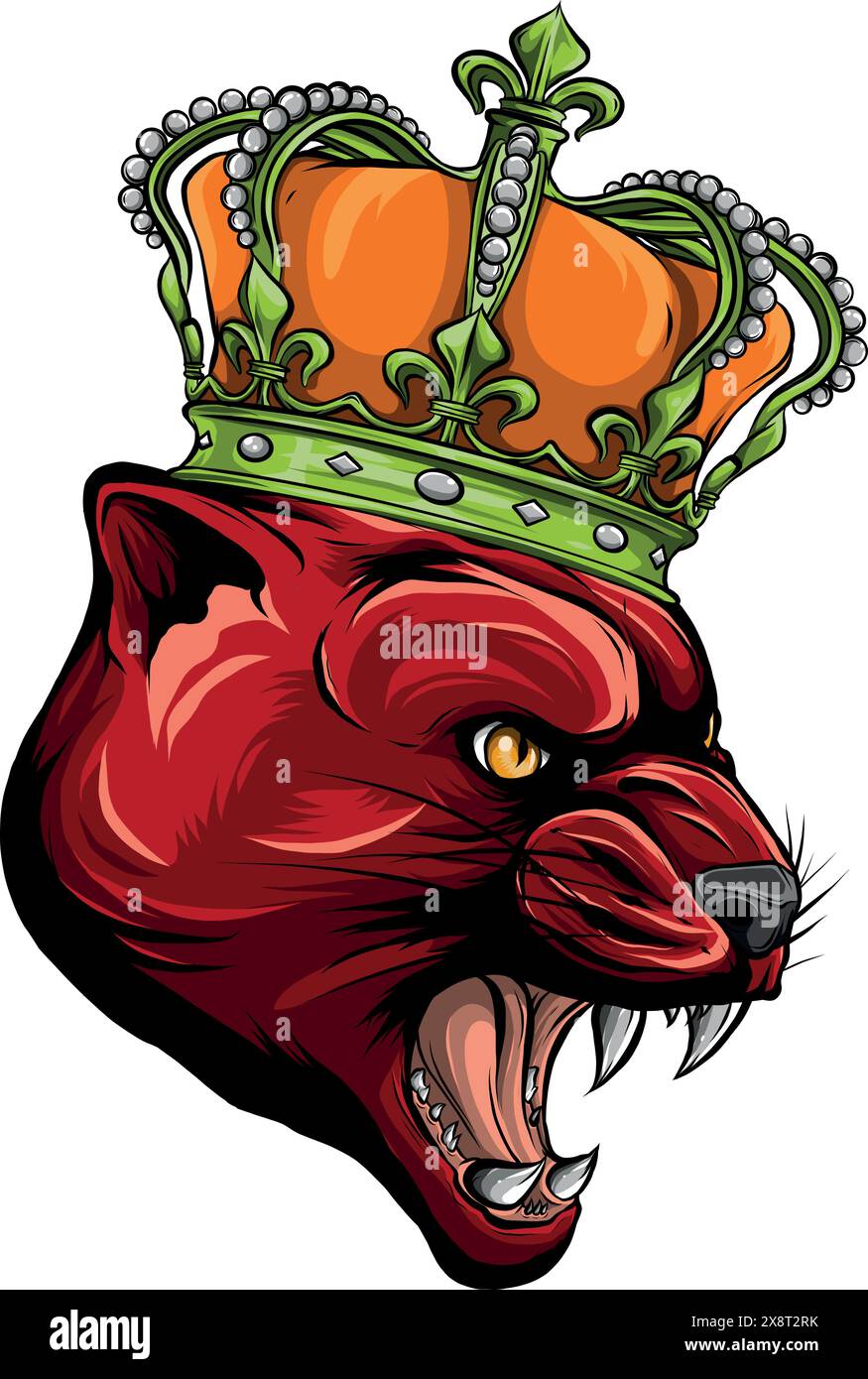 animal head of Cougar vector illustration design Stock Vector Image ...