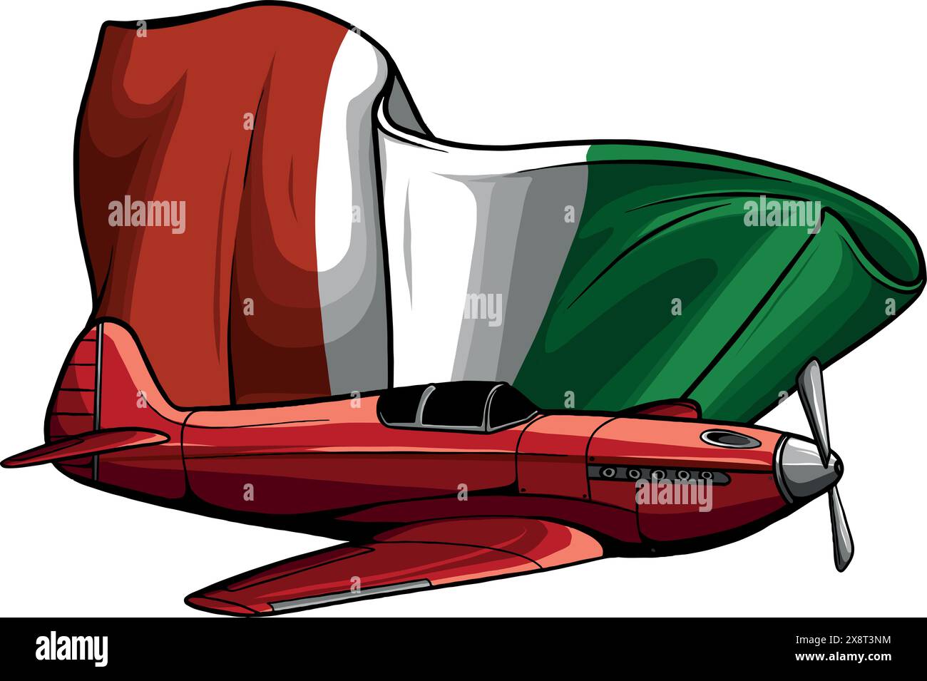 Vector illustration of old fighter plane design Stock Vector Image ...
