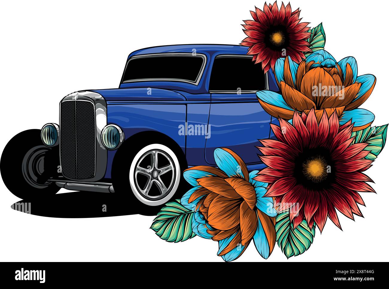 draw of hot rod car vector illustration design Stock Vector Image & Art ...