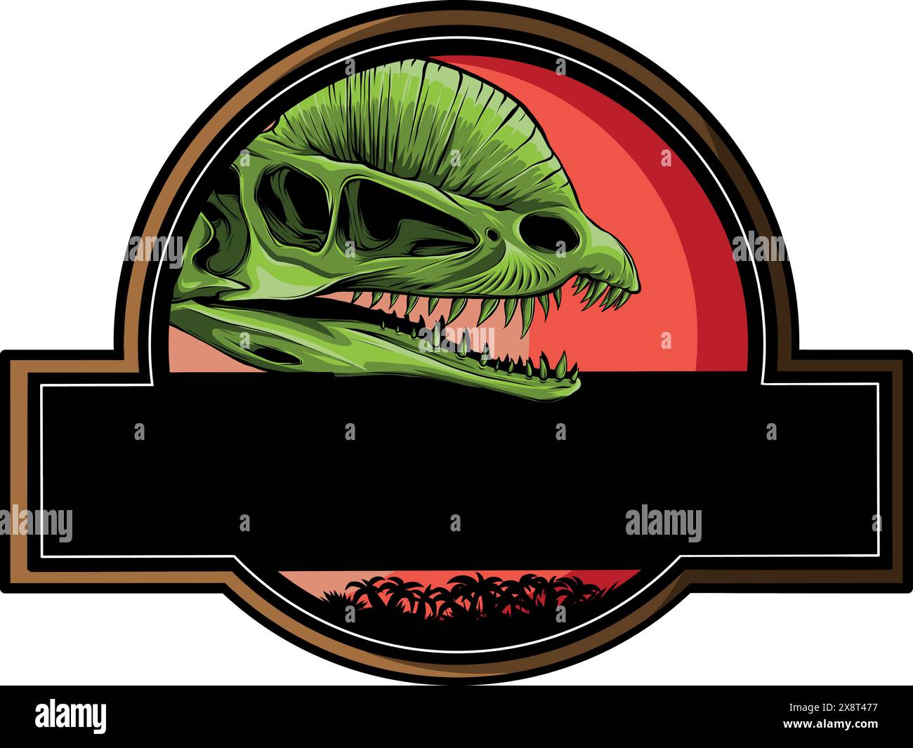skull of dilophosaurus dinosaur vector illustration design Stock Vector Image & Art - Alamy