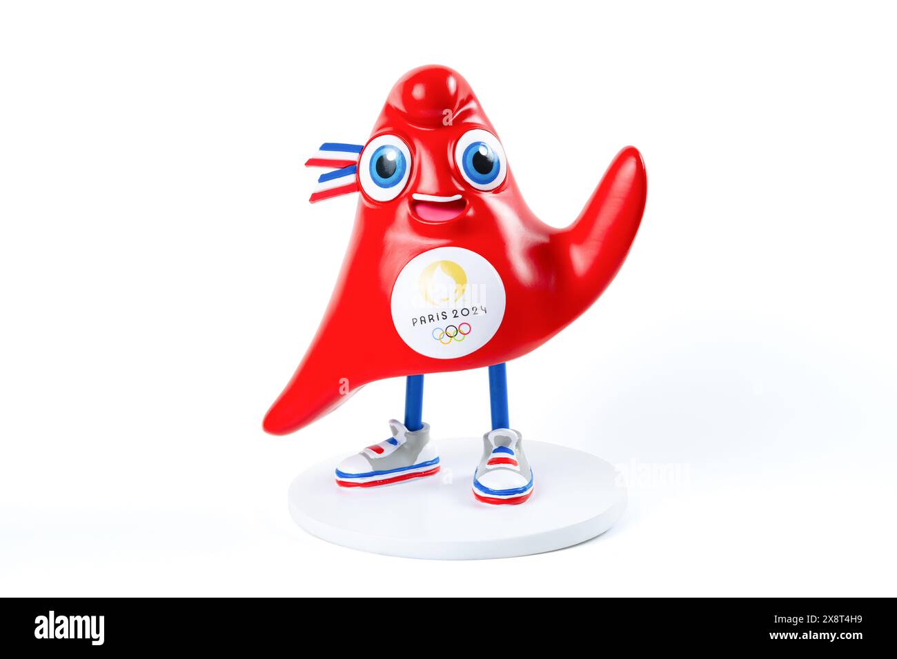 Mascot of paris 2024 olympic phryge Cut Out Stock Images & Pictures - Alamy