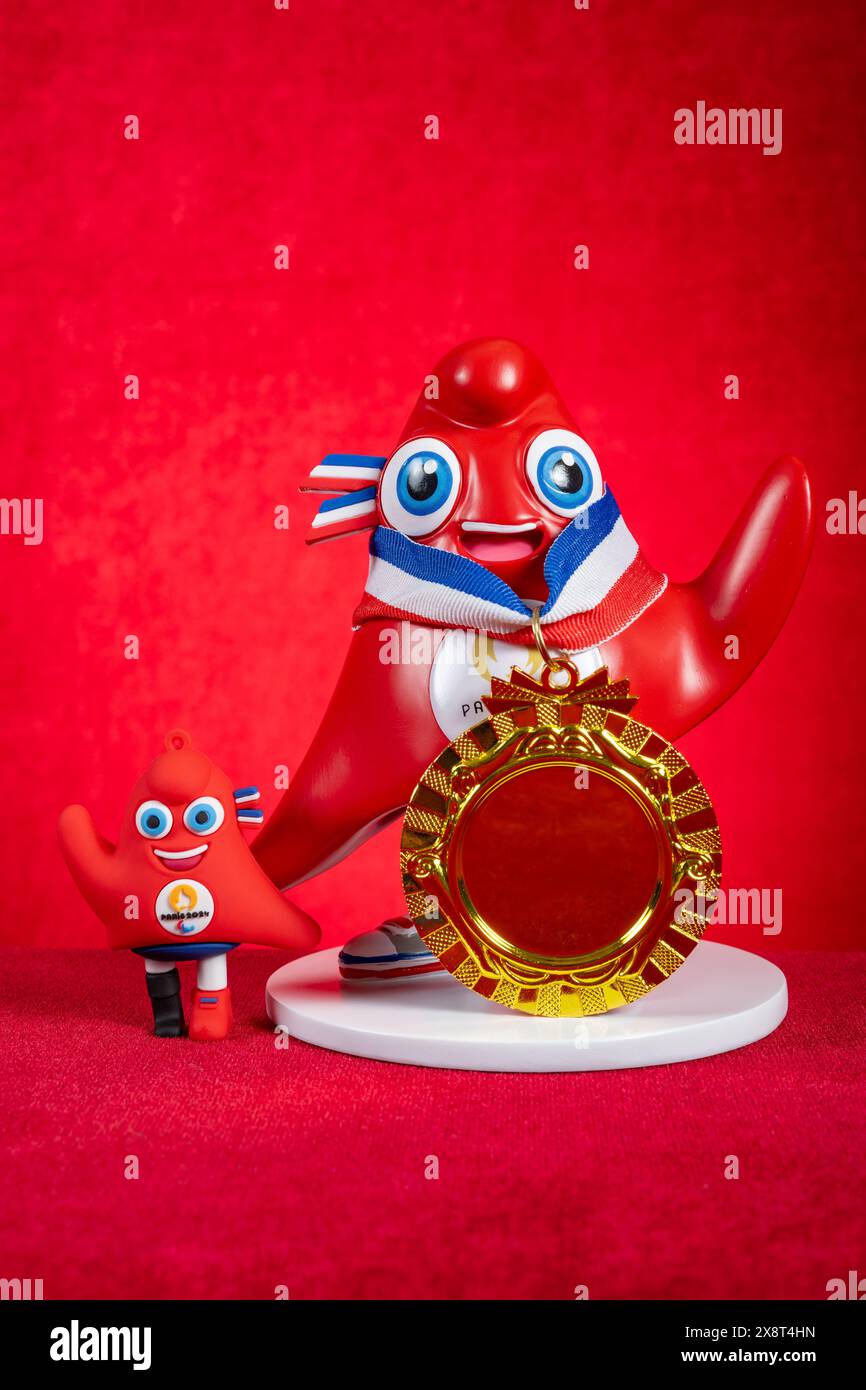 ZHONGSHAN China-May 22 2024: 2024 Paris Olympic Games and Paralympic ...