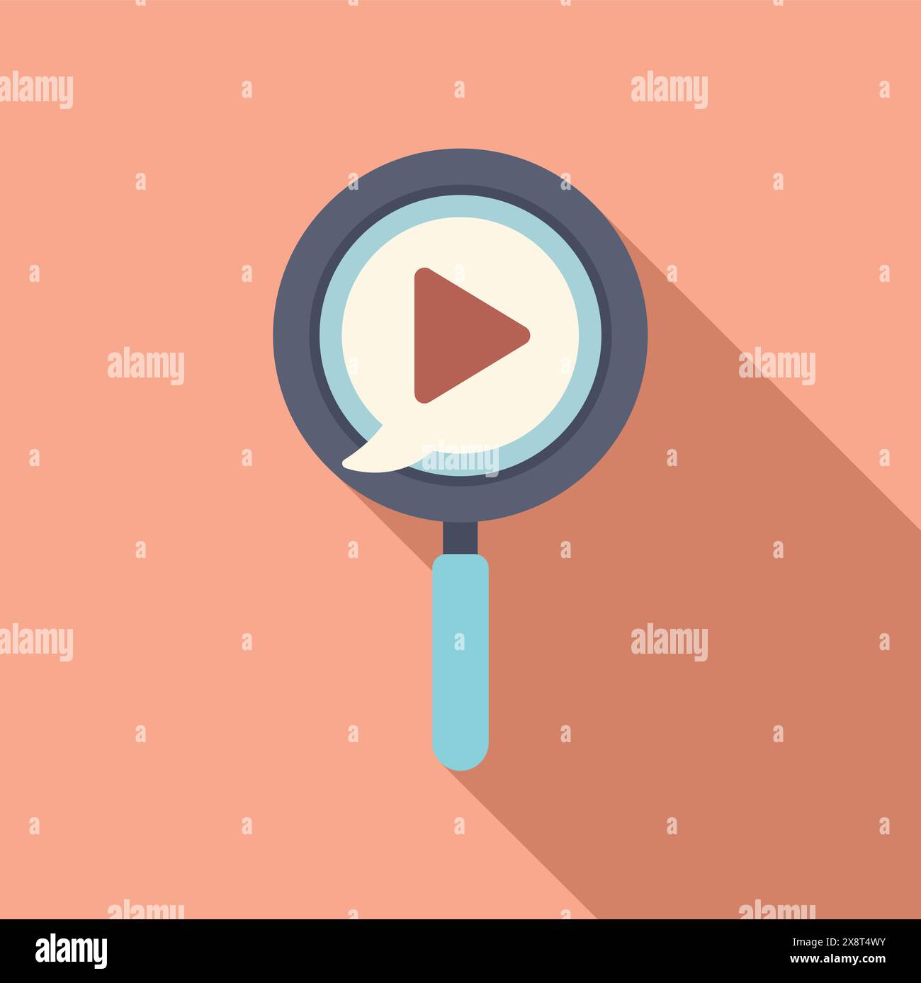 Illustration of a modern flat design video search concept with ...