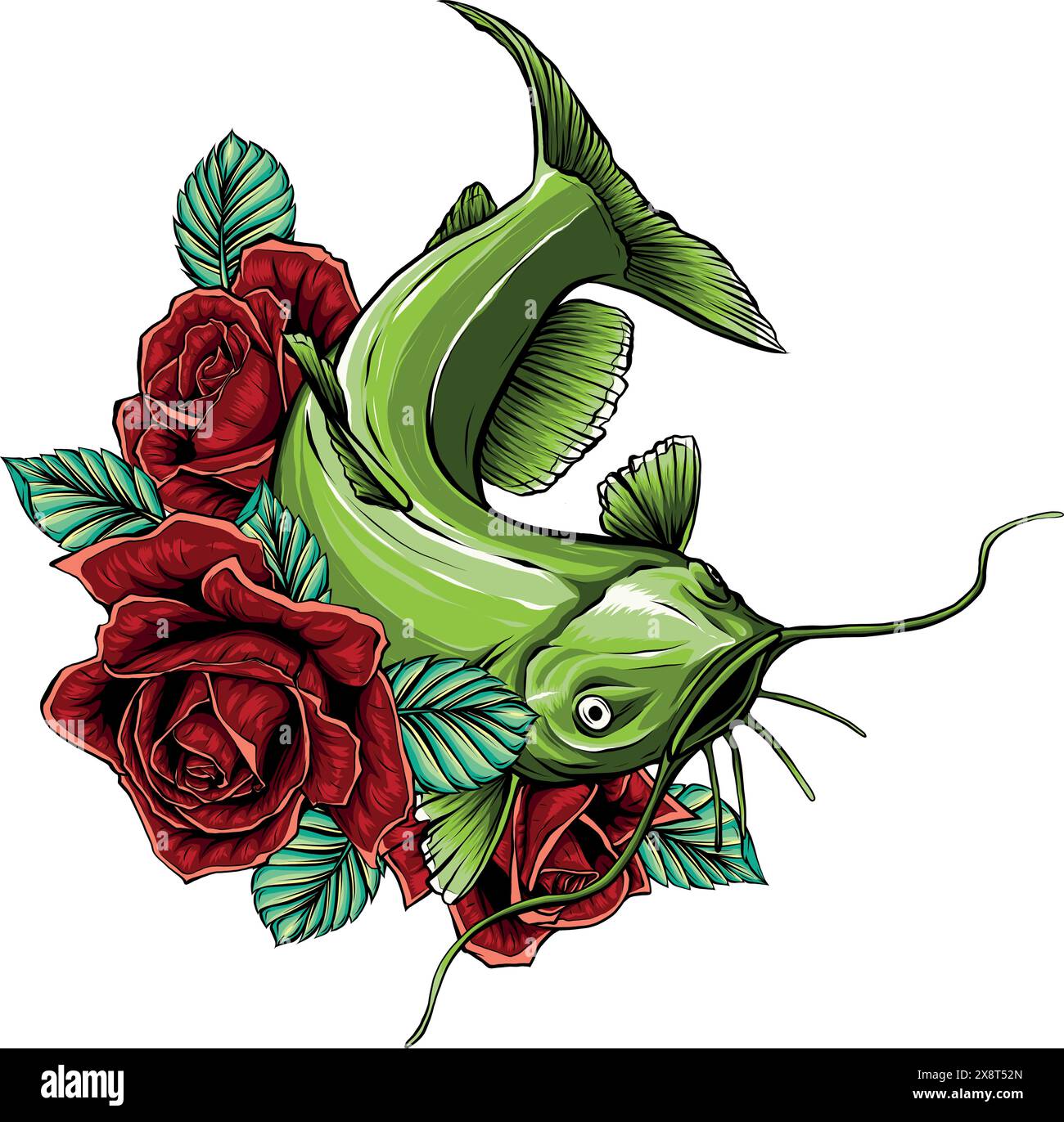 Cartoon of colored catfish vector illustration design Stock Vector ...