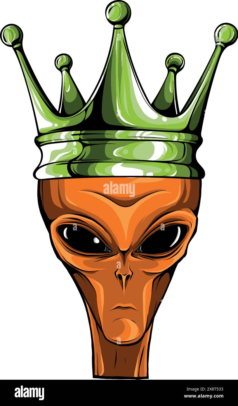 Alien head. vector illustration design of extraterrestrial humanoid ...