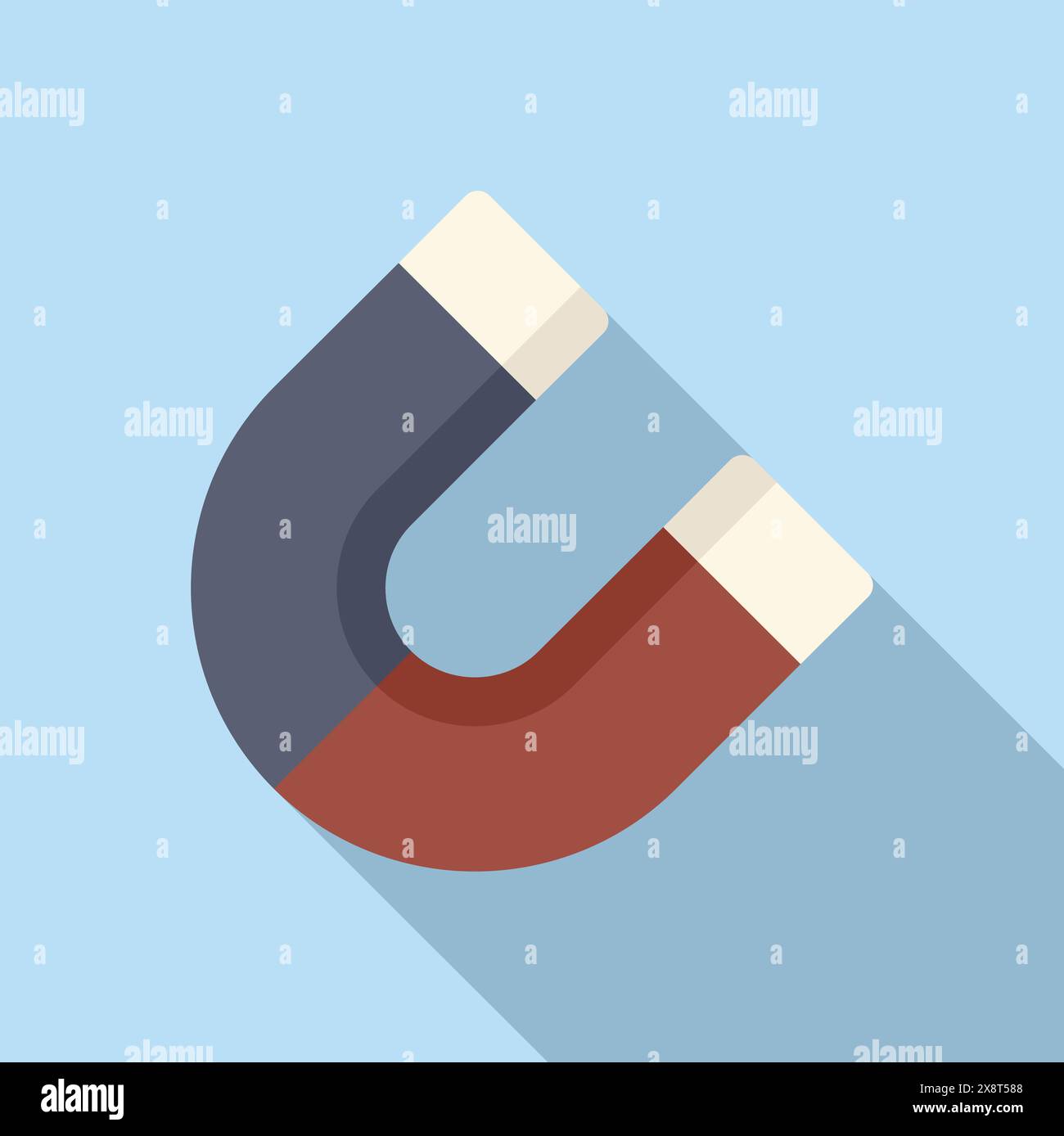 Simple and clean vector illustration of a magnet, perfect for ...