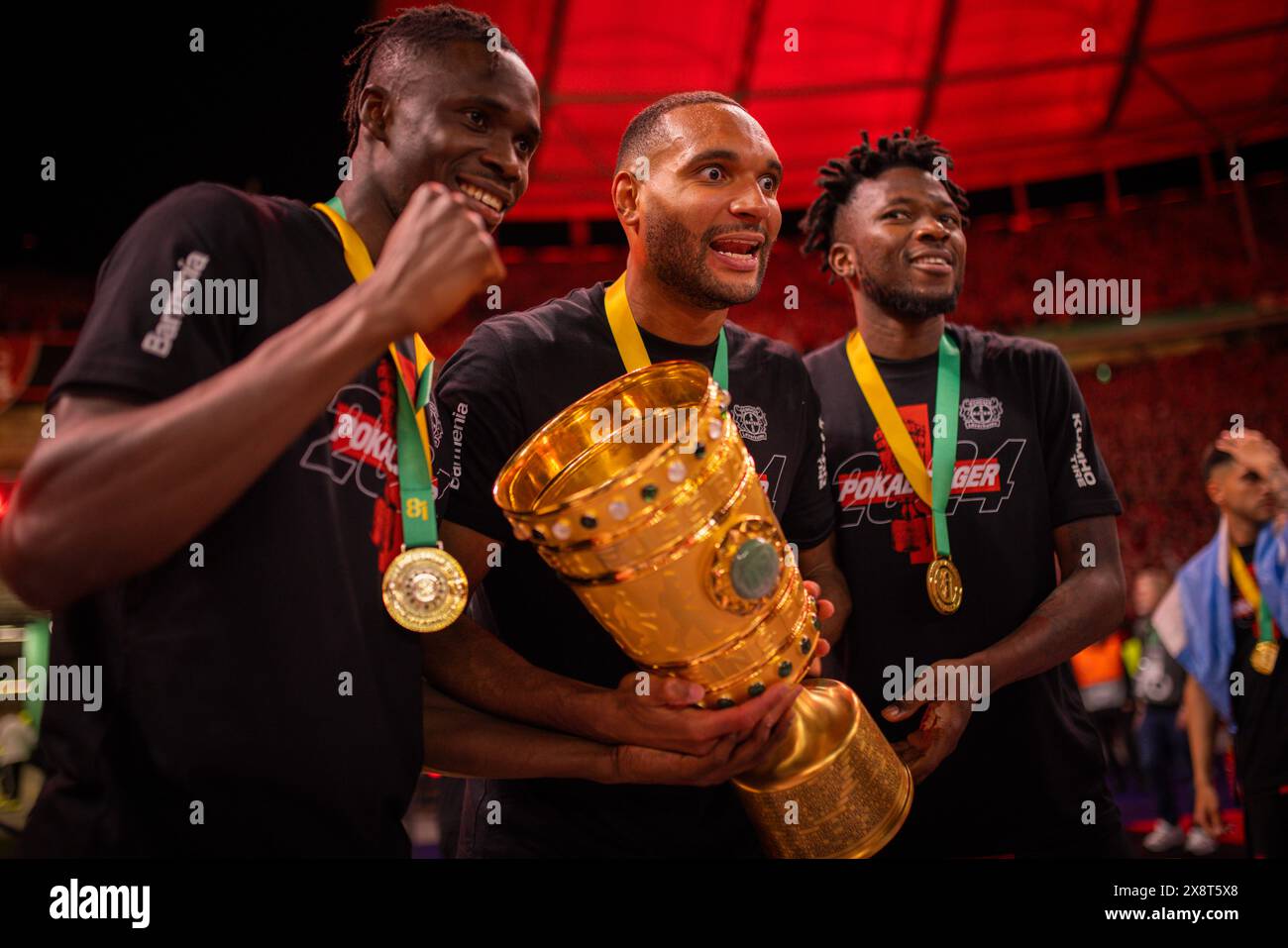 Berlin, Germany. 25th Mai 2024. Odilon Kossounou (Leverkusen) Jonathan ...