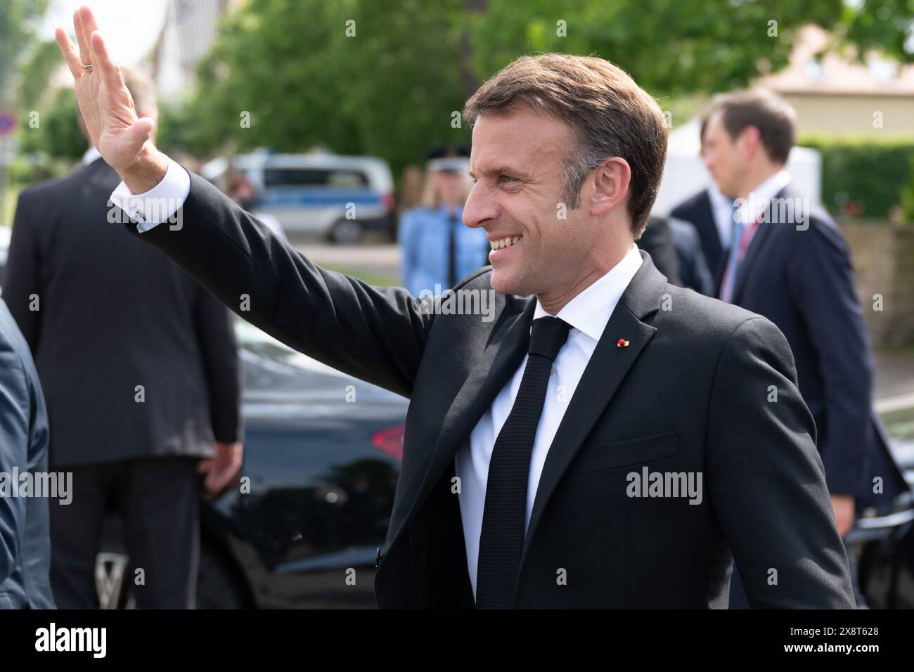 Moritzburg, Germany. 27th May, 2024. Emmanuel Macron, President of ...