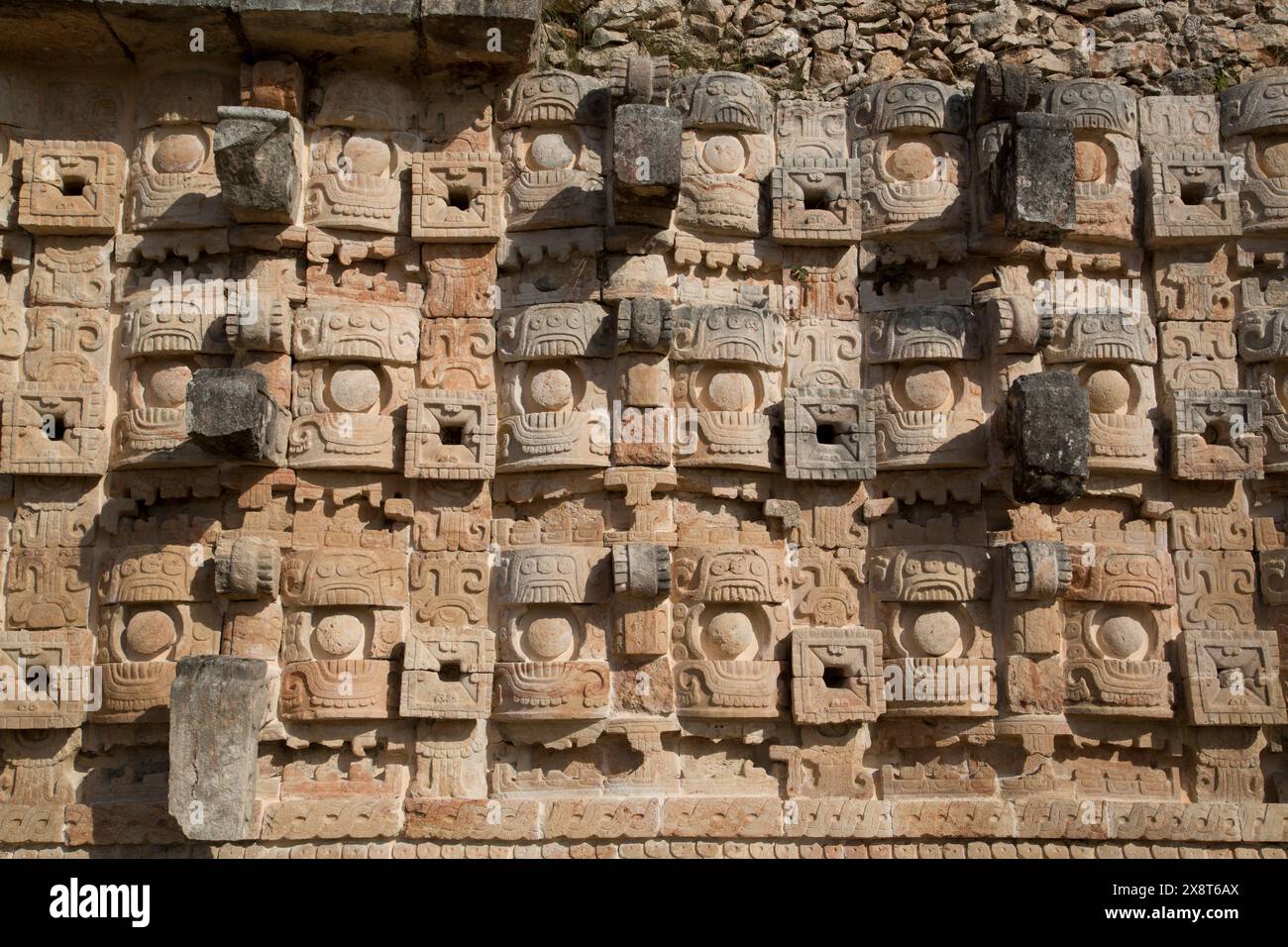 Stone Images of the Rain God Chac, Palace of Masks, Kabah ...