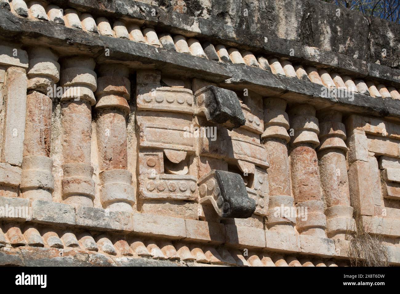 Chac Mask (Rain God), The Palace, Labna, Mayan Ruins, Yucatan, Mexico ...