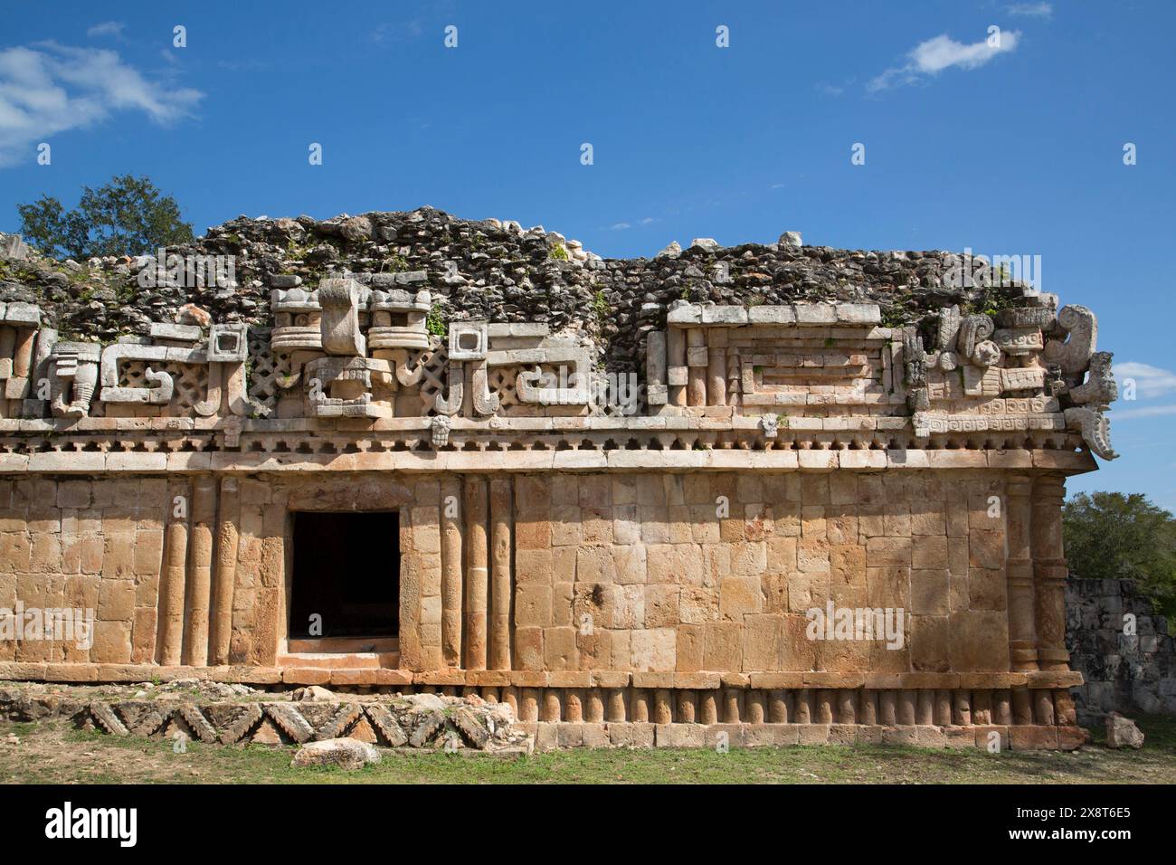Chac Mask (Rain God), The Palace, Labna, Mayan Ruins, Yucatan, Mexico ...