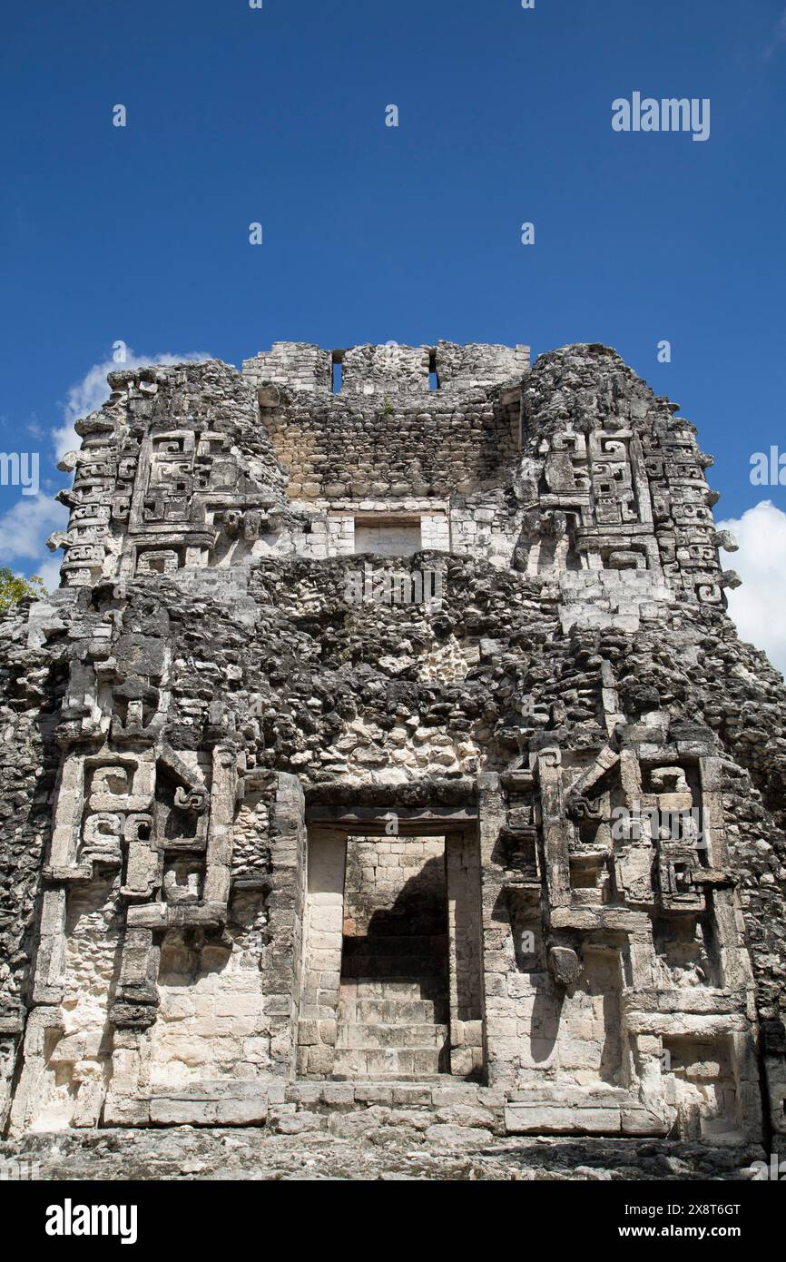Structure XX, Chicanna Mayan Archaeological Site, Mixture of Chenes and ...