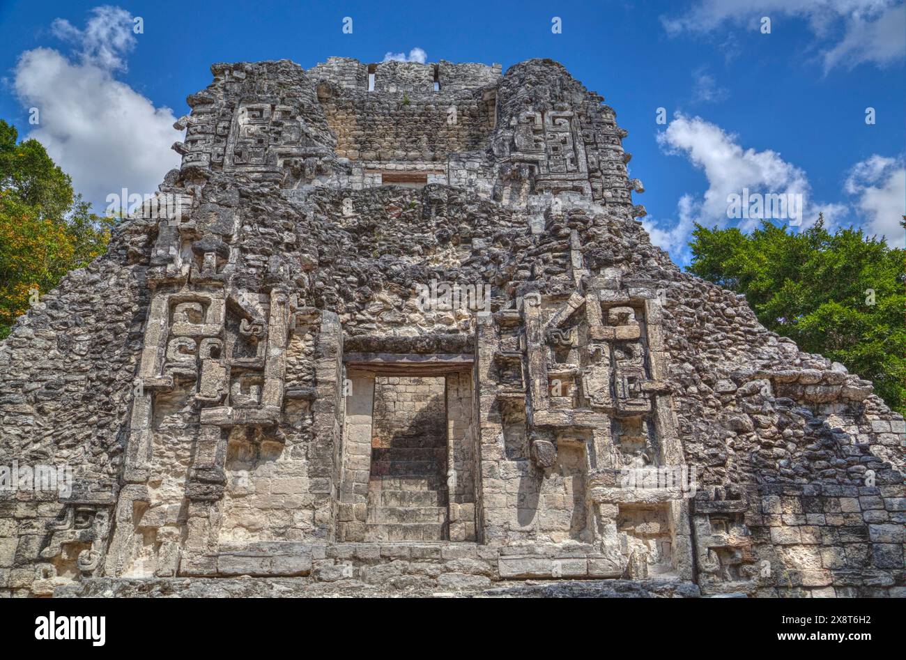 Structure XX, Chicanna Mayan Archaeological Site, Mixture of Chenes and ...