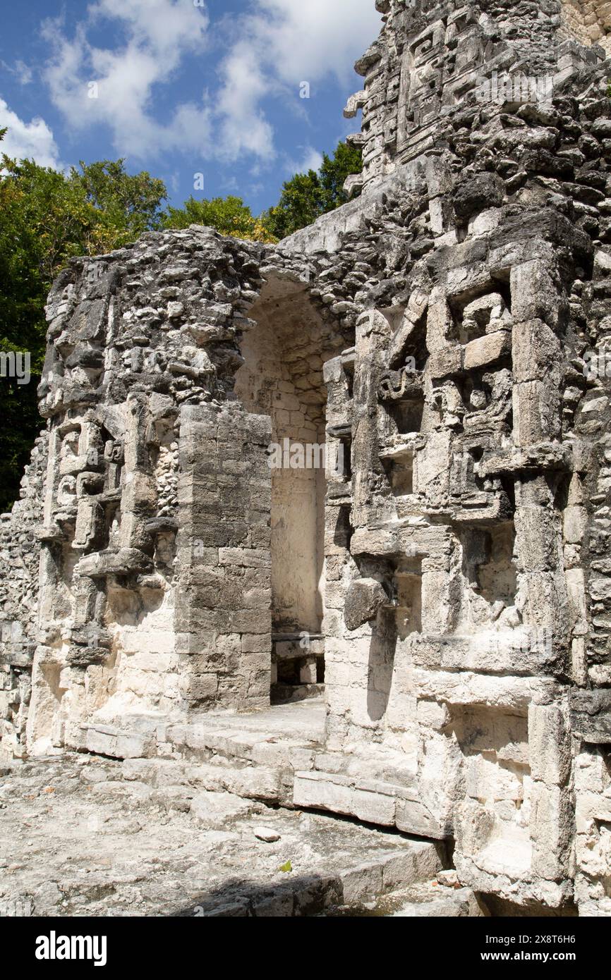 Structure XX, Chicanna Mayan Archaeological Site, Mixture of Chenes and ...