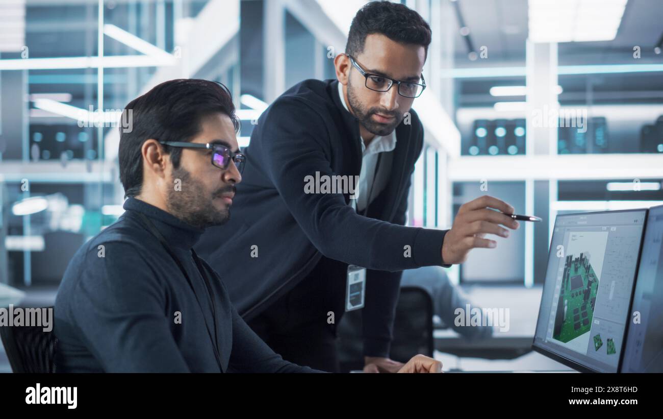 Portrait of Two Young Multiethnic Software Interface Programmers ...