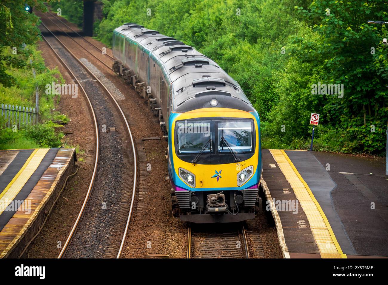 Trans Pennine Express train heading for Cleethorpes. Class 185 Stock ...